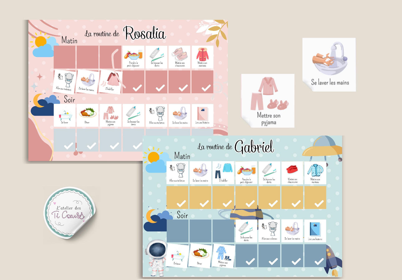 Routine matin et soir – L'atelier des Ti Coeurs